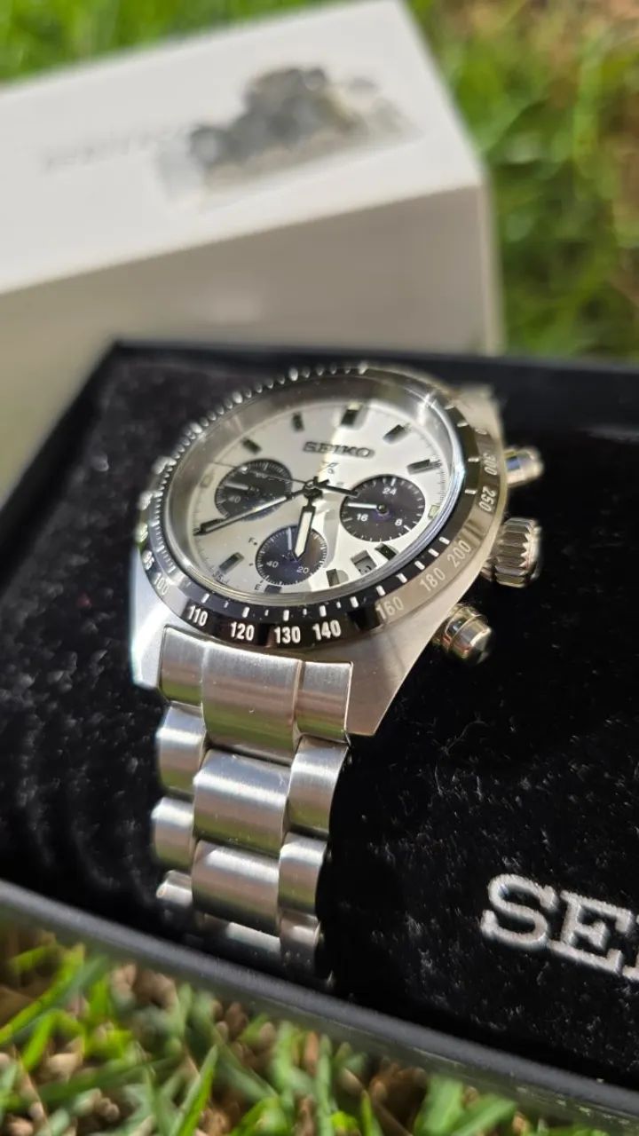 Relógio Seiko Speedtimer Panda Ssc813 39mm Solargraph usado ...