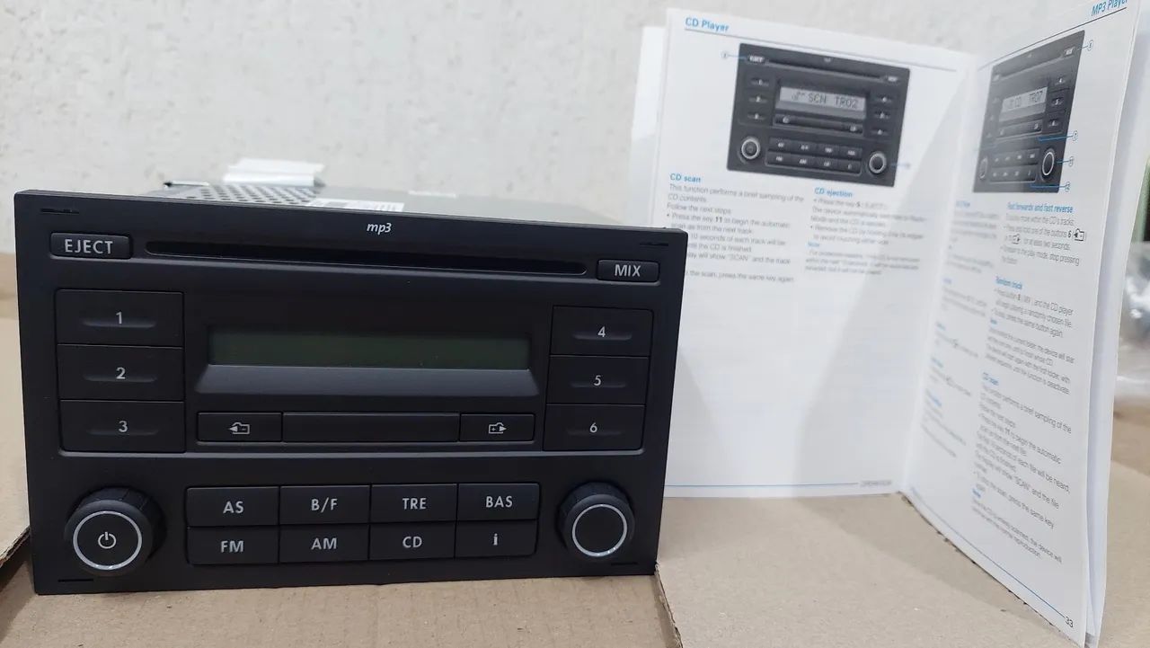 Som automotivo Mp3 Rdc200/Rd5 Original VW Golf, Bora e Polo.