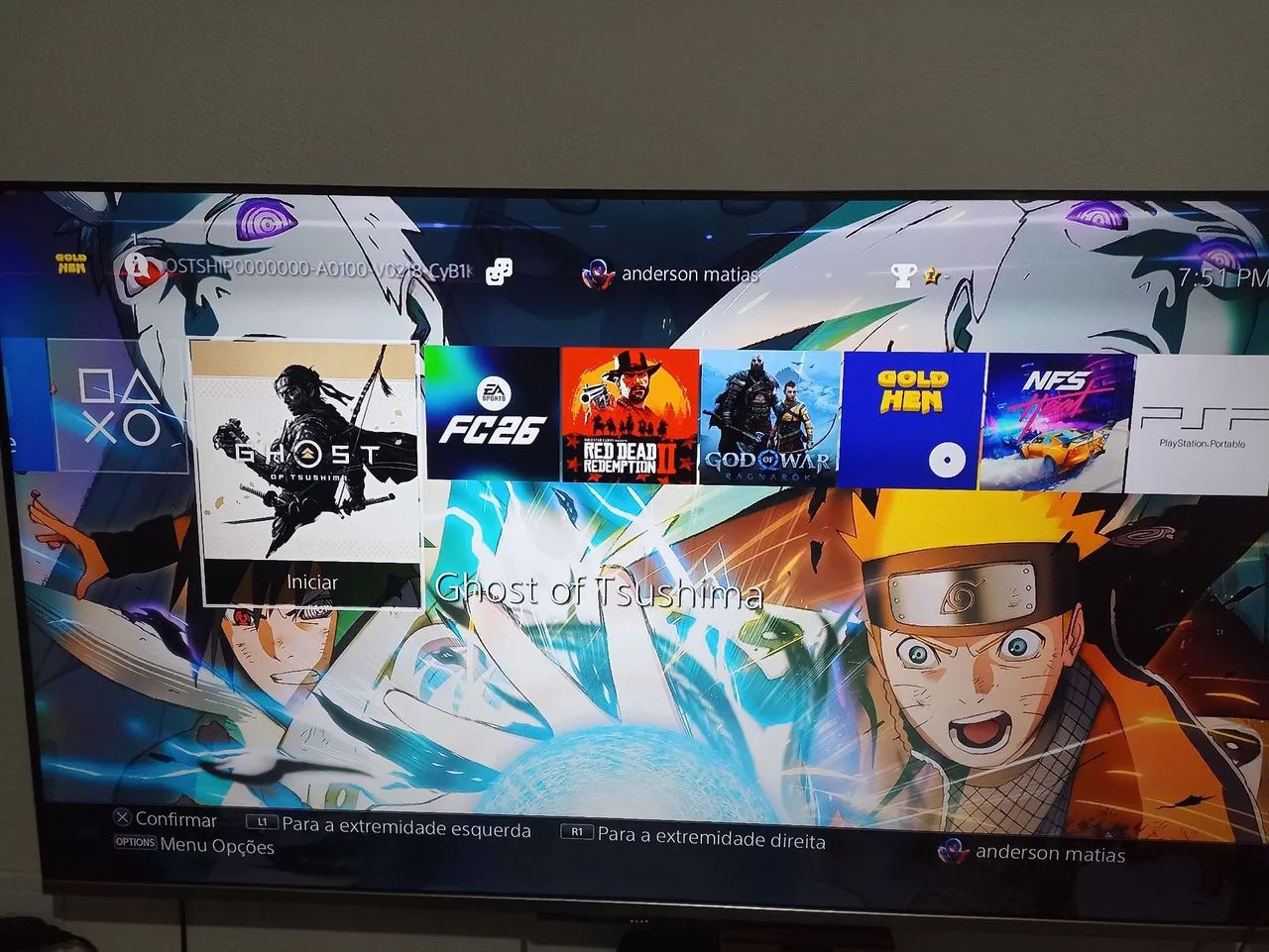 Desbloqueado - PlayStation 4 Pro 1TB com GoldHEN e Jogos Instalados ...