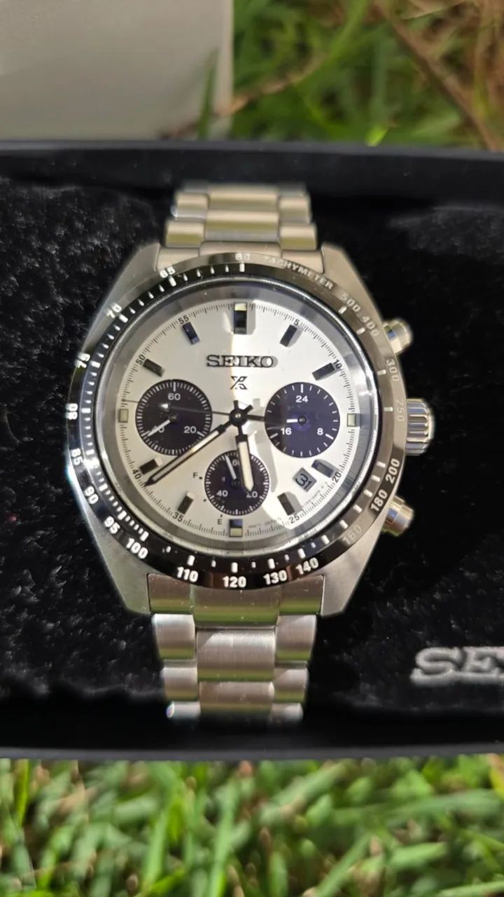 Relógio Seiko Speedtimer Panda Ssc813 39mm Solargraph usado ...