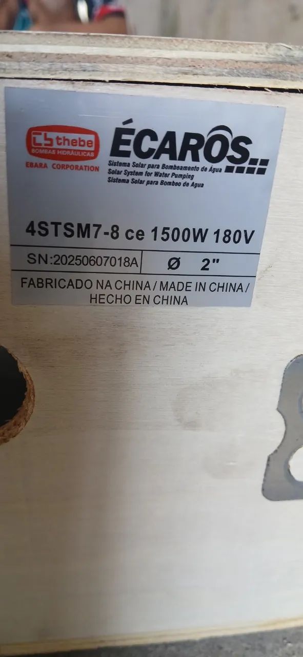 Bomba solar ebara/thebe - Instalações Elétricas e Hidráulicas - Rio ...