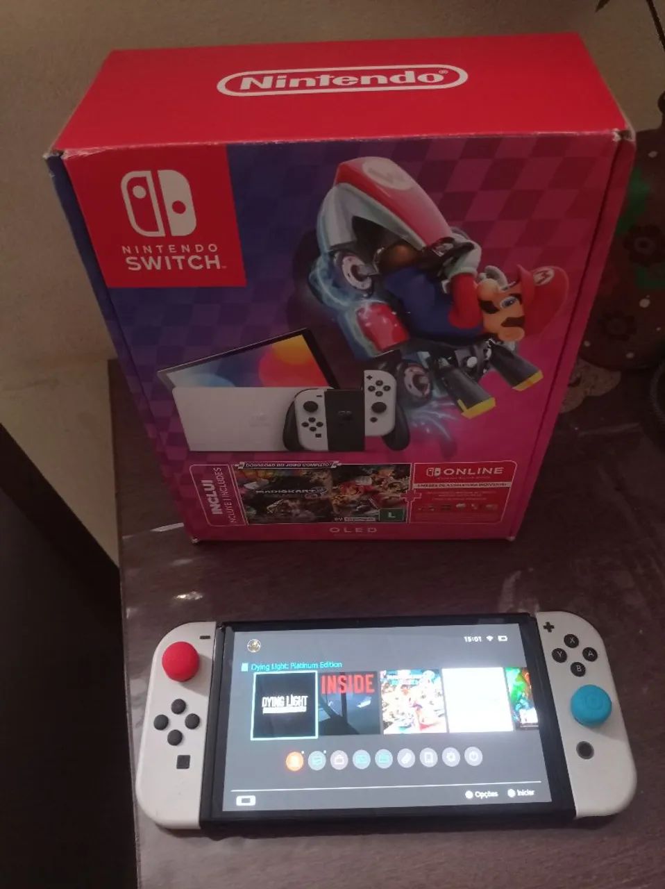 Nintendo switch OLED na caixa + jogos (troco) - Consoles de Vídeo Game ...