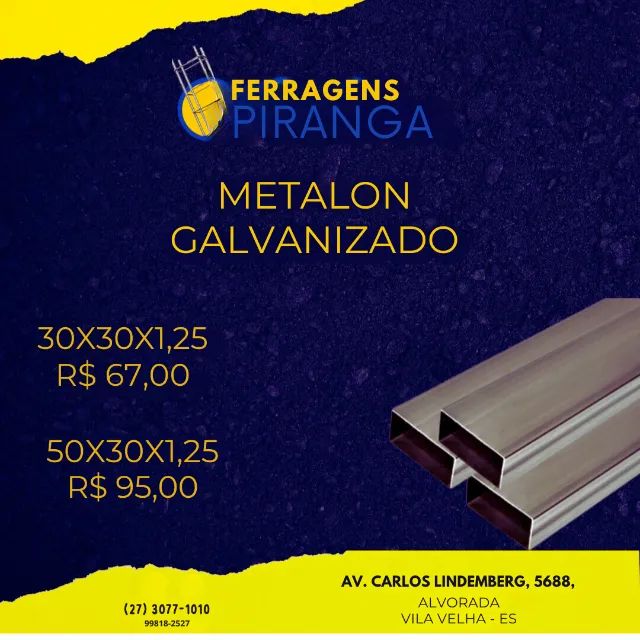 "metalon 50x30" no Brasil
