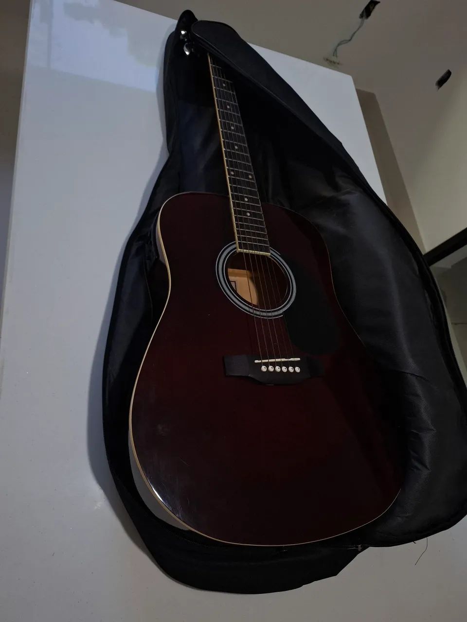 Violão Aço Giannini Gd 1 Eq Tdw Eletroacustico Folk Vinho Destro Ébano ...