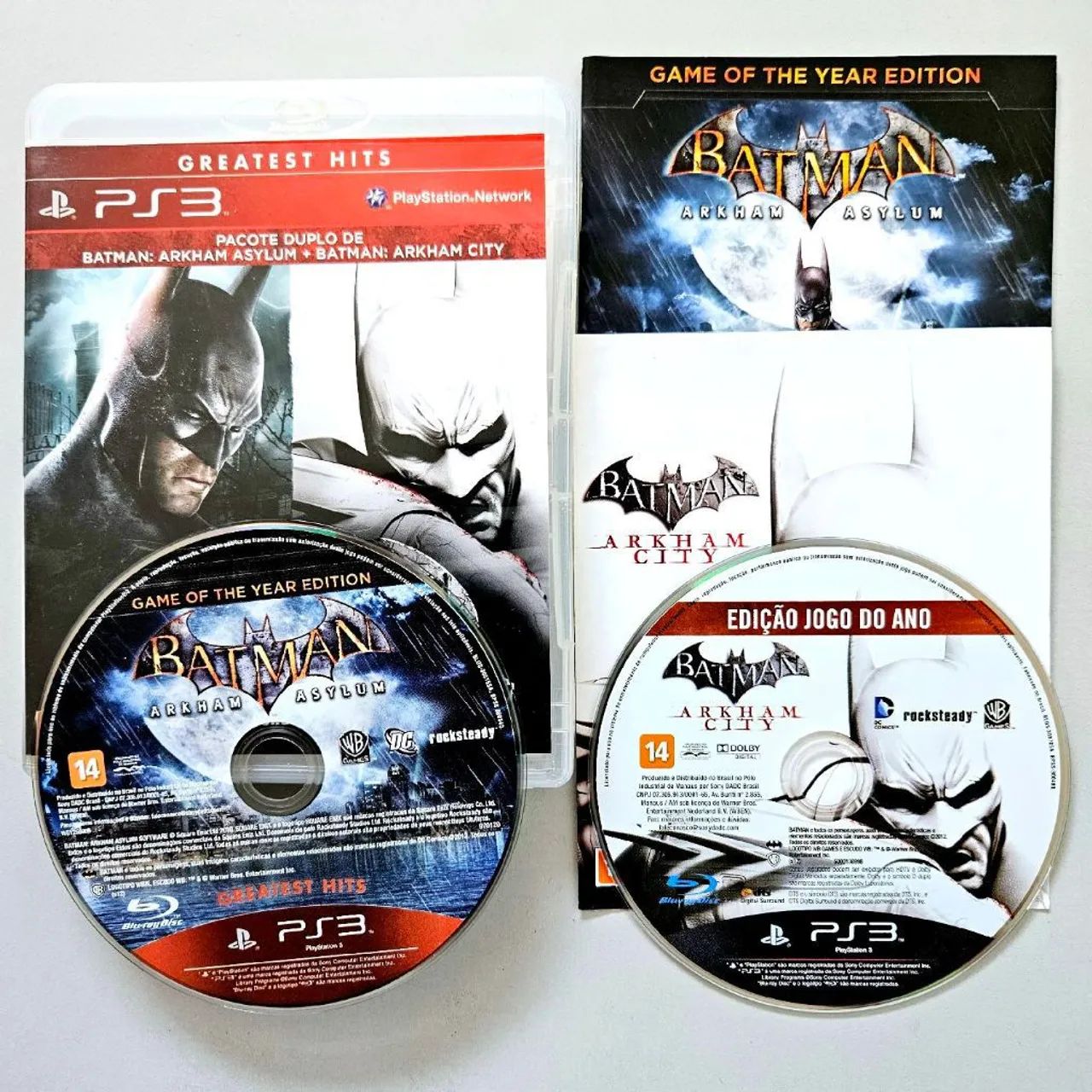 Batman: Arkham Asylum + Batman: Arkham City - PS3 - Greatest Hits ...