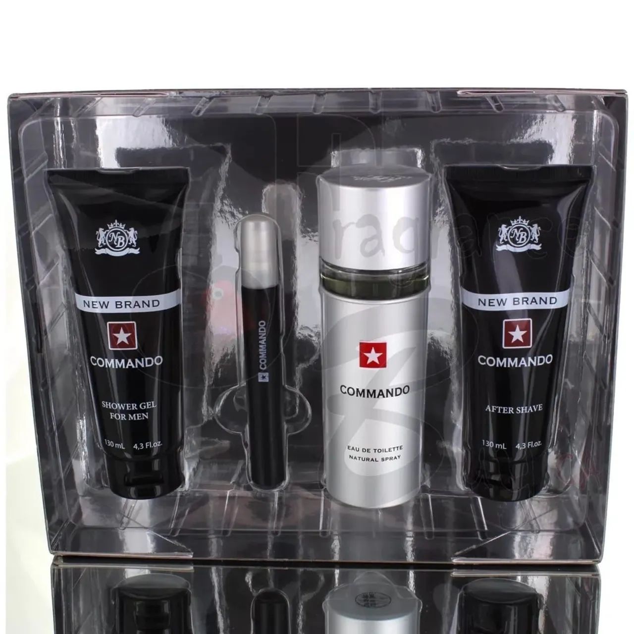 Kit de Perfume New Brand Commando - Perfume, Desodorante e Gel de Banho ...