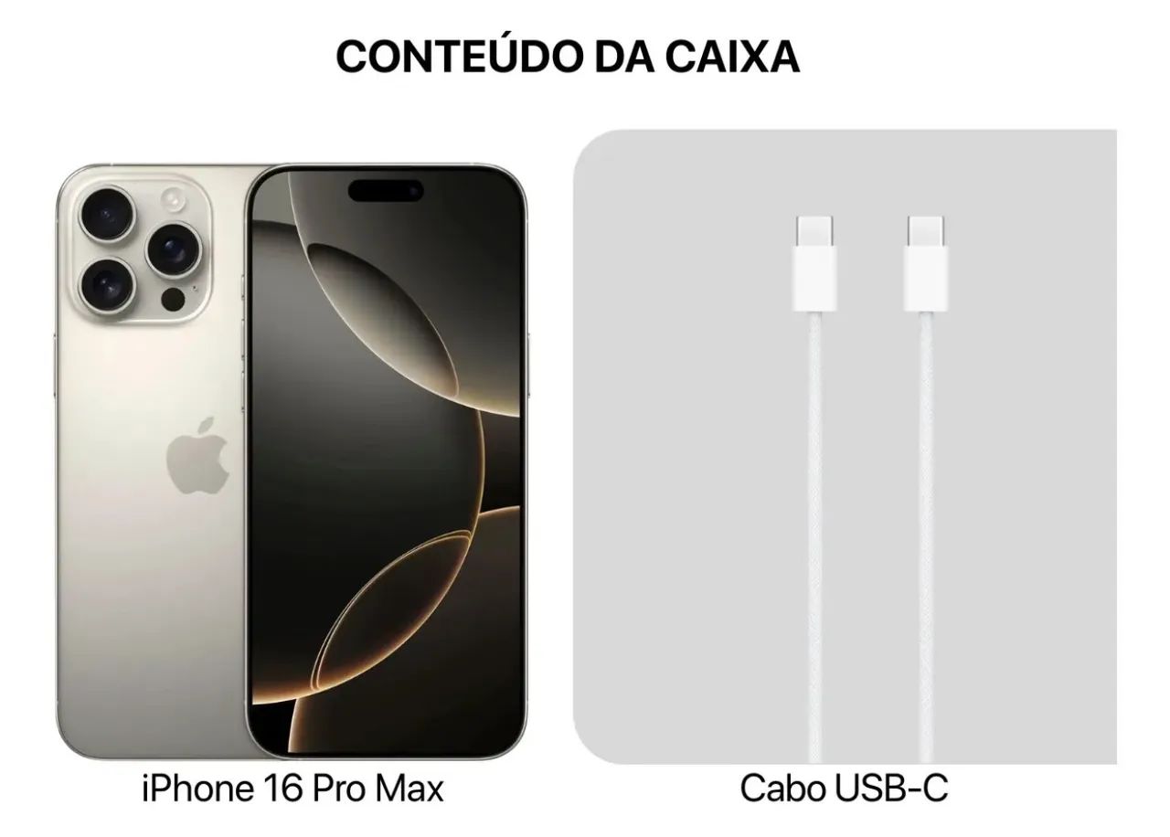 Apple Iphone 16 Pro Max (256gb) Natural + Caixa aberta - Celulares e ...