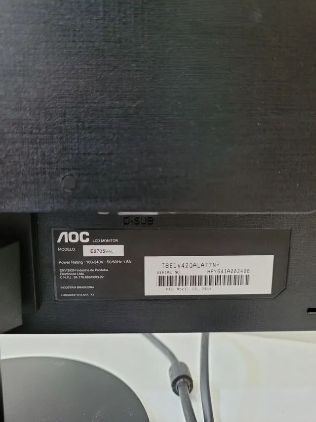 "monitor aoc e970sw" no Brasil