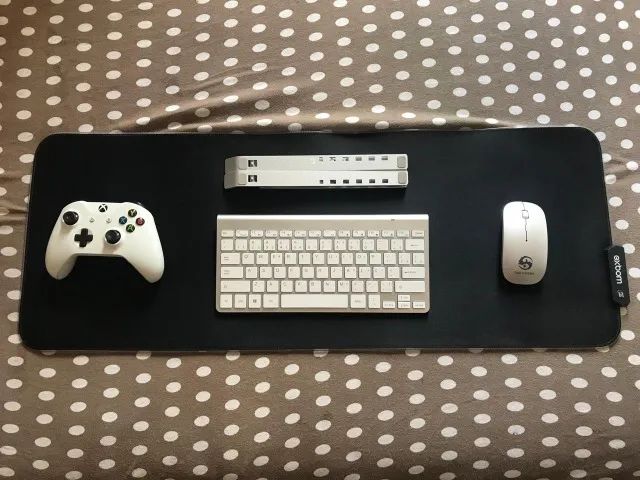 Controle XBOX + Mouse Pad RGB + Teclado e Mouse Sem Fio e Suporte Para ...