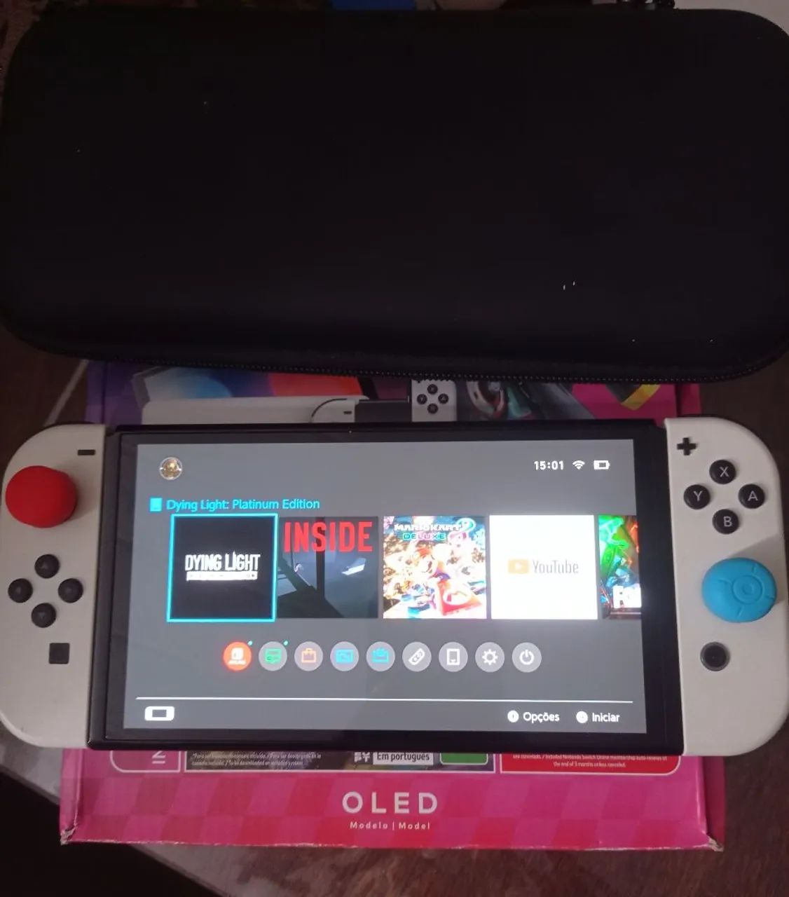 Nintendo switch OLED na caixa + jogos (troco) - Consoles de Vídeo Game ...
