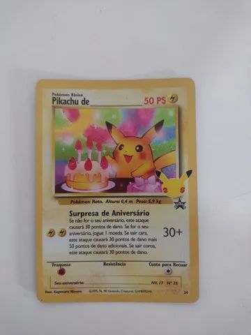 "carta pokemon pikachu" no Brasil