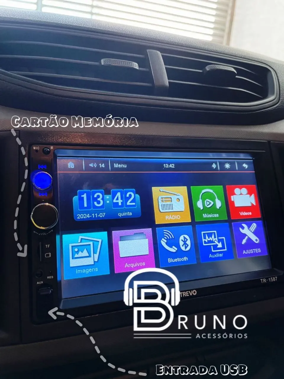 "central multimidia de 7 polegadas" no Brasil