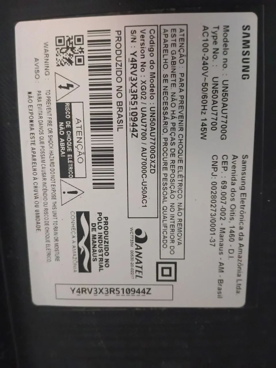 TV Samsung 50 pra retirar placas e Baras de Led ( display Queimado ...