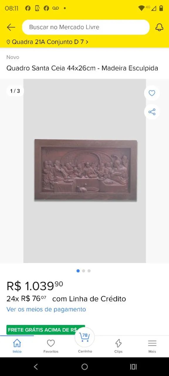 Quadro escupido na madeira ?,santa ceia ,obra única - Decorações Para ...