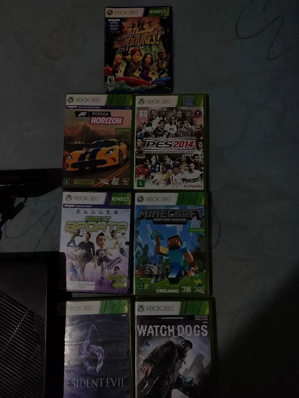 XBOX 360 SUPER SLIM + 7 JOGOS + 2 CONTROLES + KINNECT - Consoles de ...