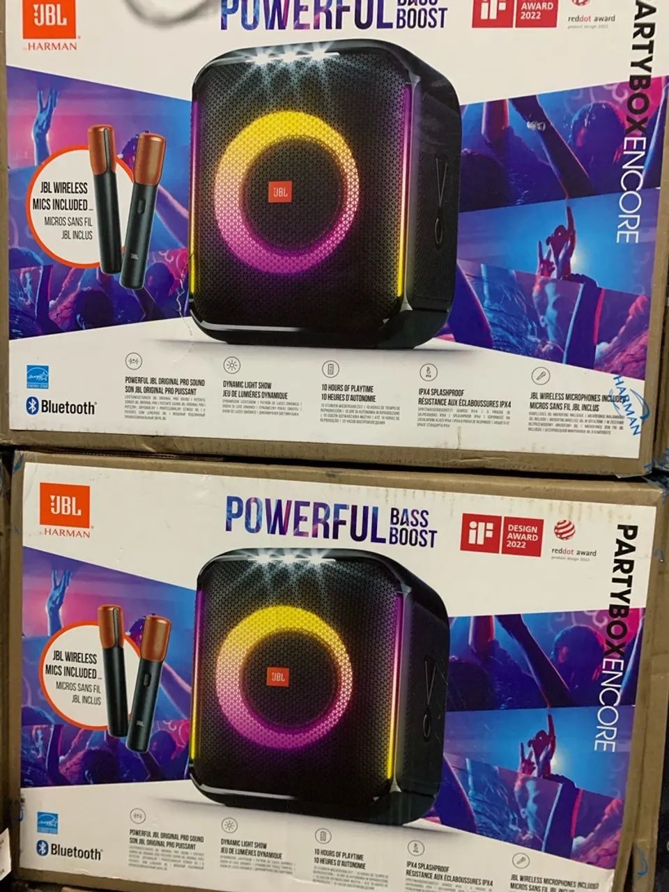 Caixa de Som JBL PartyBox Encore + 2 Microfones Sem Fio - Nova, Lacrada! - Aparelhos de Som ...