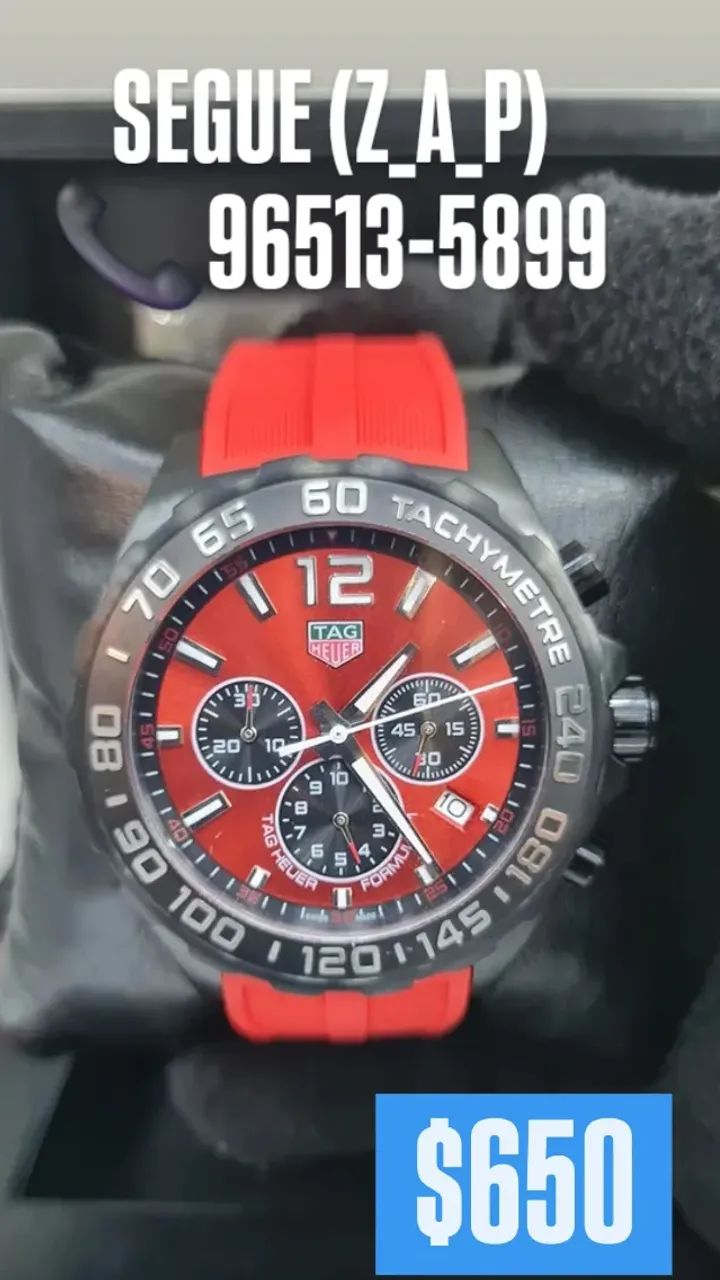 Relógio TAG HEUER FORMULA 1 PULSEIRA VERMELHA FUNCIONAL - Acessórios ...