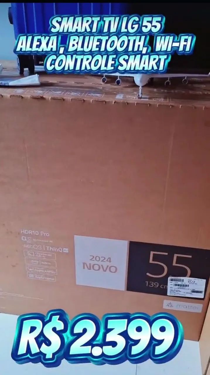 Smart TV LG 55 polegadas 4K com Alexa, Bluetooth e Controle Smart ...