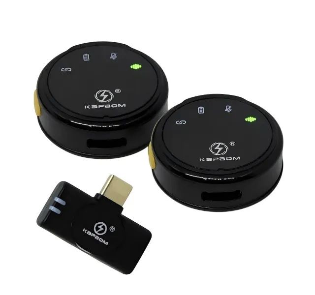 Microfone Lapela Duplo Sem Fio Usb C Kapbom - Acessórios de Celular ...