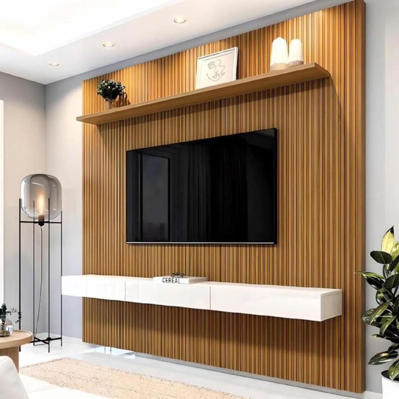 Painel ripado 100% MDF - Racks e Painéis - Setor Habitacional Vicente Pires, Brasília 1436023044 ...