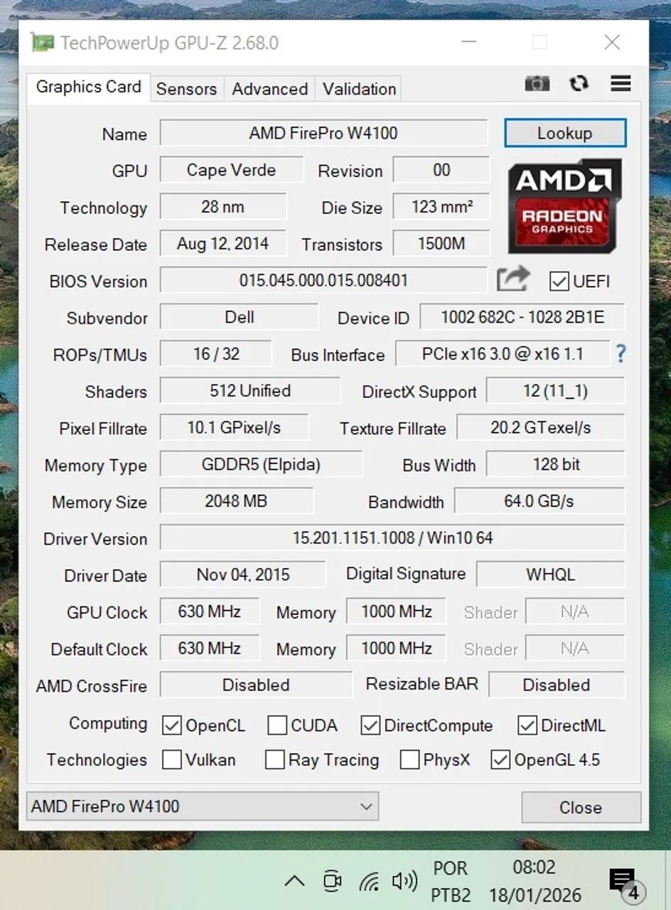 Placa de Vídeo AMD Fire Pro W4100 (aplicações de CAD e design) - Placas ...