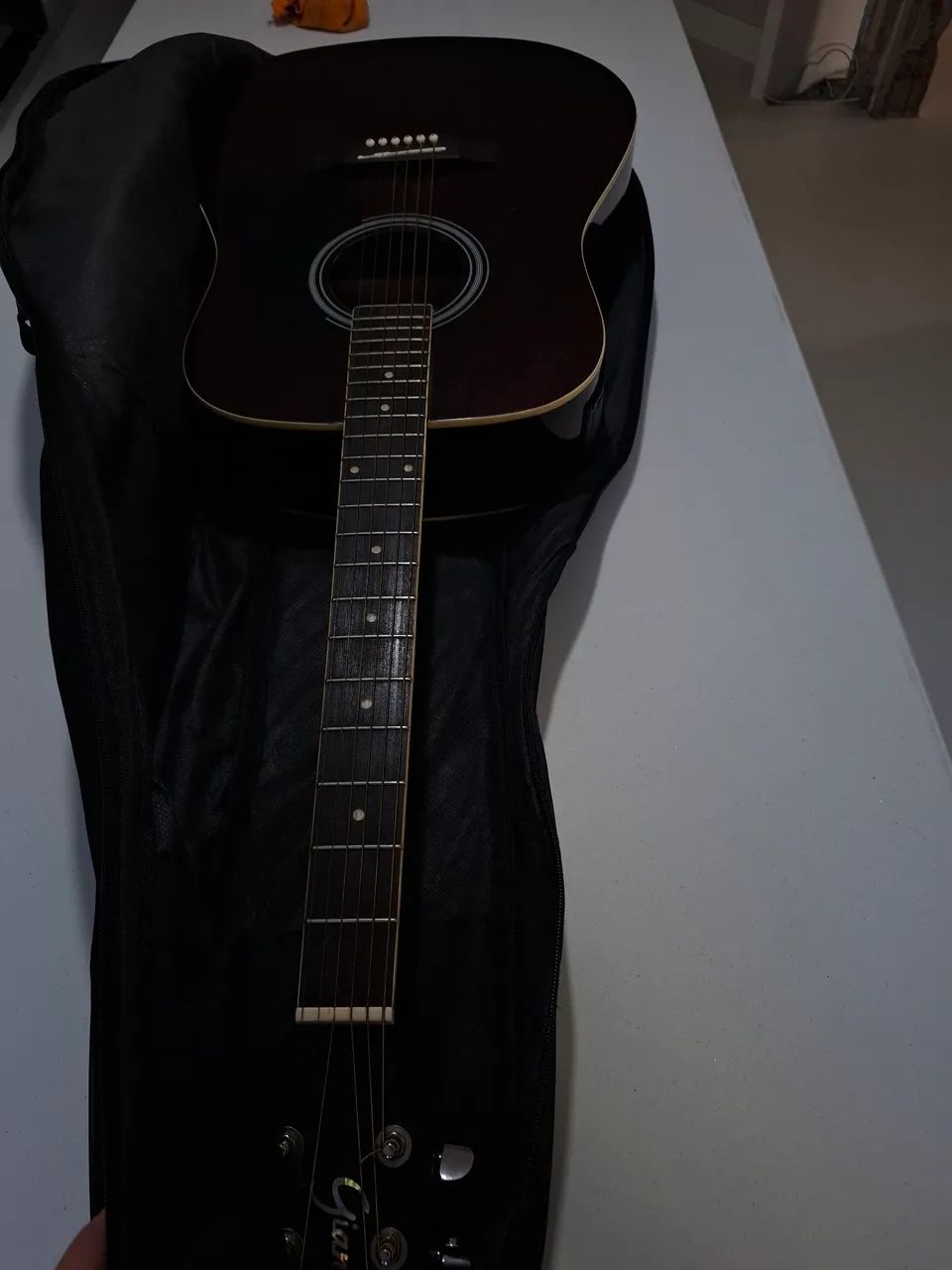 Violão Aço Giannini Gd 1 Eq Tdw Eletroacustico Folk Vinho Destro Ébano ...