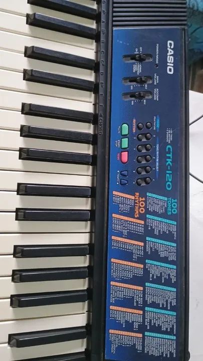 Teclado Casio CTK-120 com 100 tons e 100 ritmos - Instrumentos musicais ...