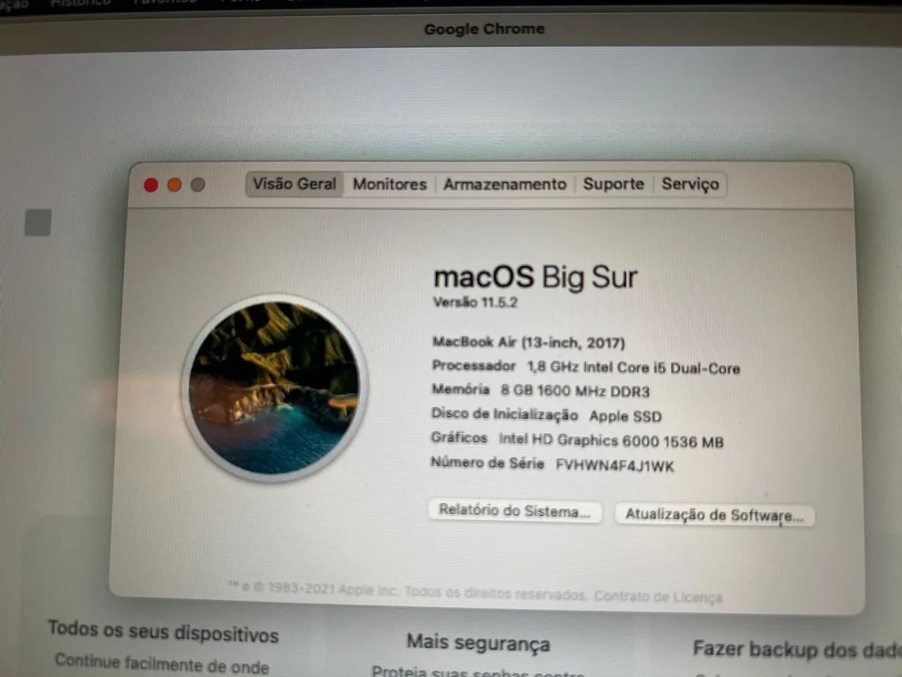 MacBook Air 13 polegadas 2017 - 1,8 GHz Intel Core i5 - 8GB RAM - SSD - NOVO - Notebooks - Asa ...