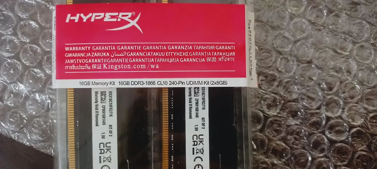 Memória ram DDR3 2x8gb hyperx fury - Memória RAM - Tupã, Contagem ...