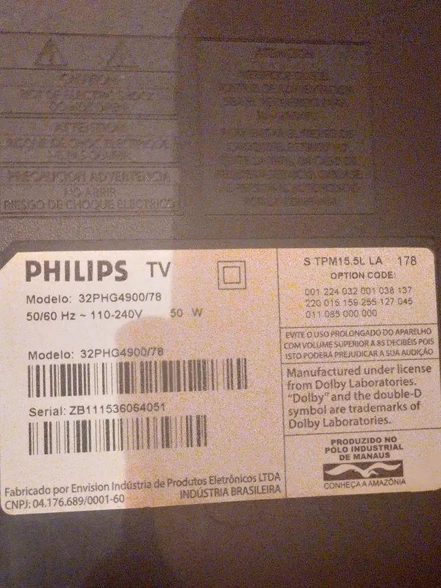 Tv philips 32 polegadas led | +259 anúncios na OLX Brasil