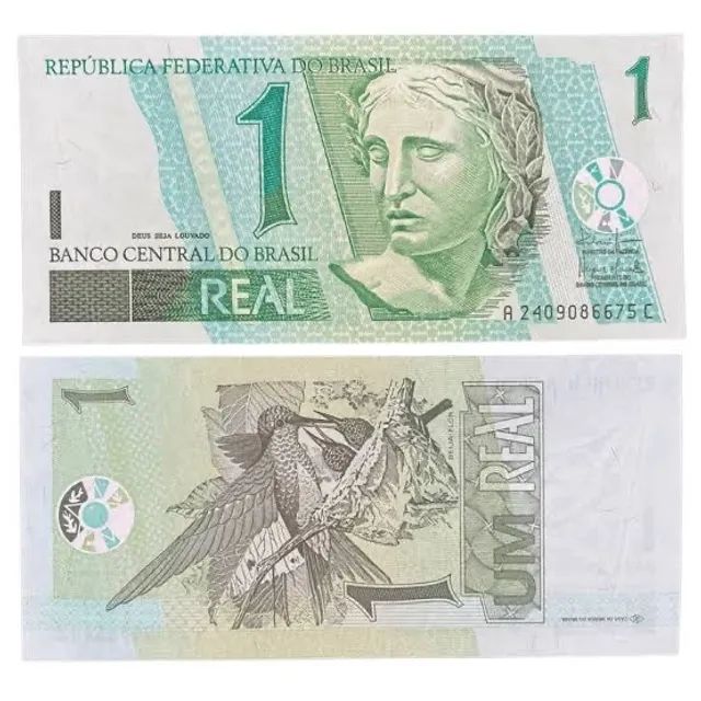 "notas de 1 real" no Brasil
