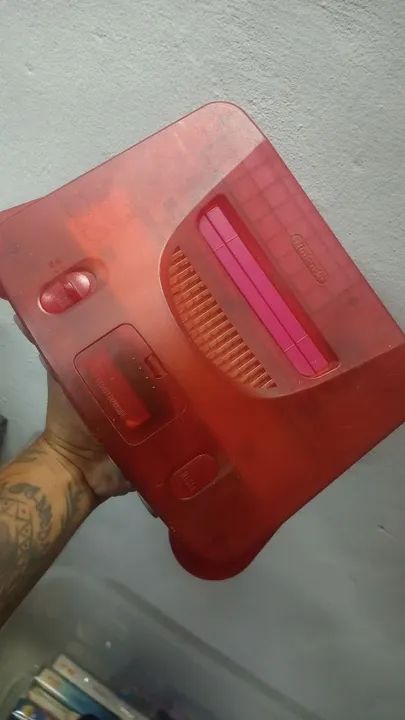 Nintendo 64 Transparente Vermelha - Consoles de Vídeo Game - Bento ...