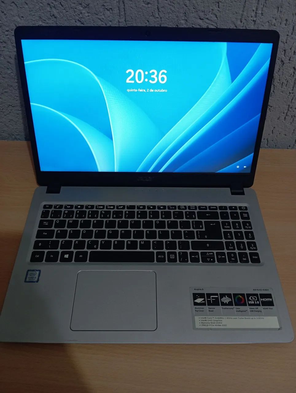 Notebook acer N18C1 Aspire 5 Intel Core i5 8gb de memoria ram 256 de ...