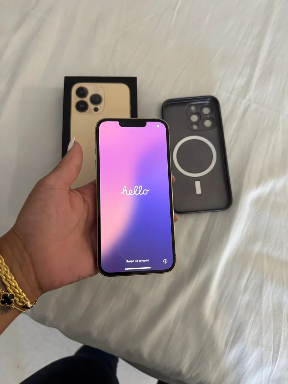 iPhone 13 Pro dourado - câmera e traseira quebrada - Celulares e ...