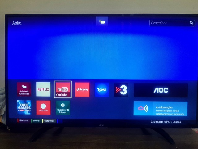 Smart tv led 43 polegadas aoc | +96 anúncios na OLX Brasil