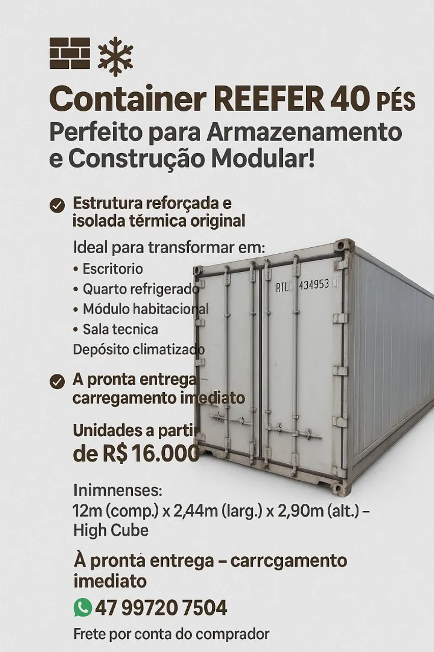 "container de 40 pes" no Brasil