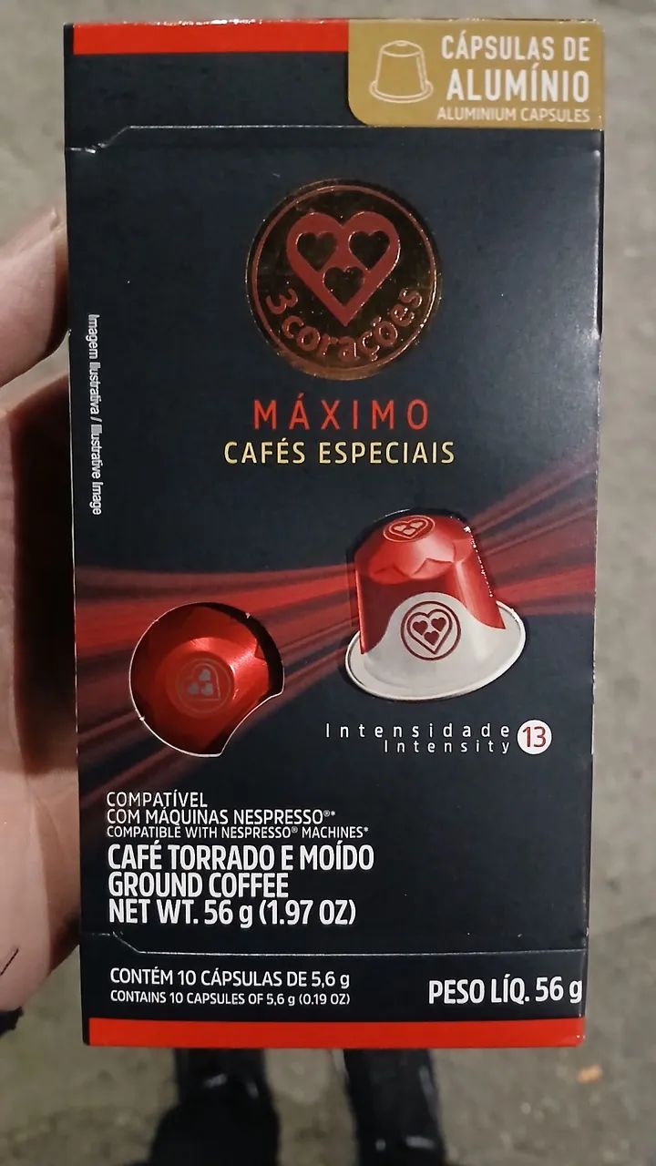 Cápsulas de café 3 Corações Máximo Nespresso - Gastronomia e Hotelaria ...