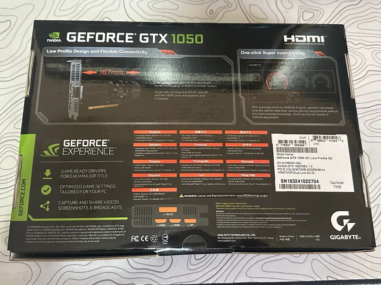 Gigabyte GeForce GTX 1050 3GB GDDR5 OC EDITION - Placas de Vídeo ...
