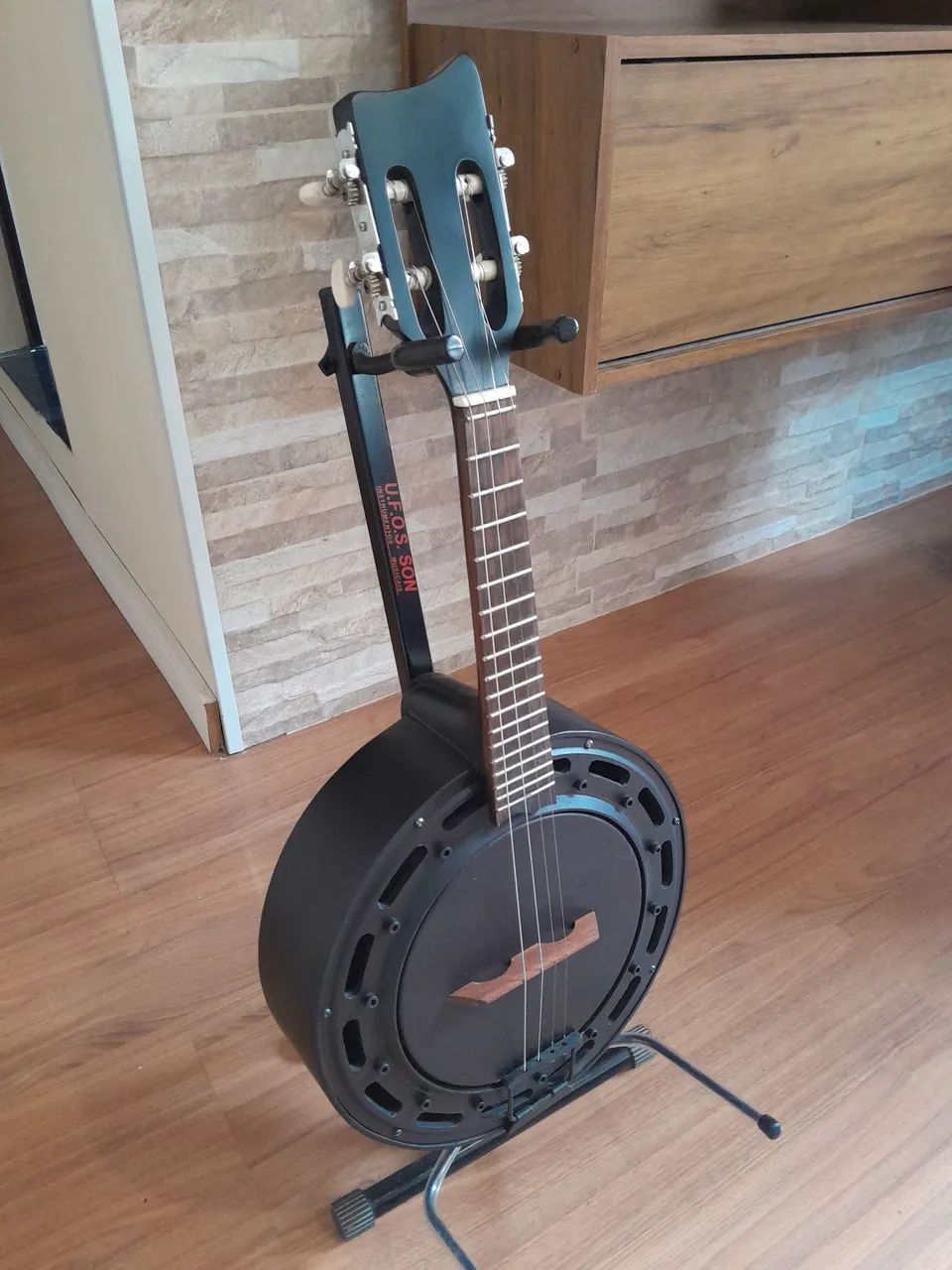 Banjo em jacarandá maciço modelo color All Black, de luthier, novo, já ...