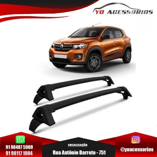 Rack de Teto Renault Kwid Projecar Alumínio Preto - Peças para carros ...