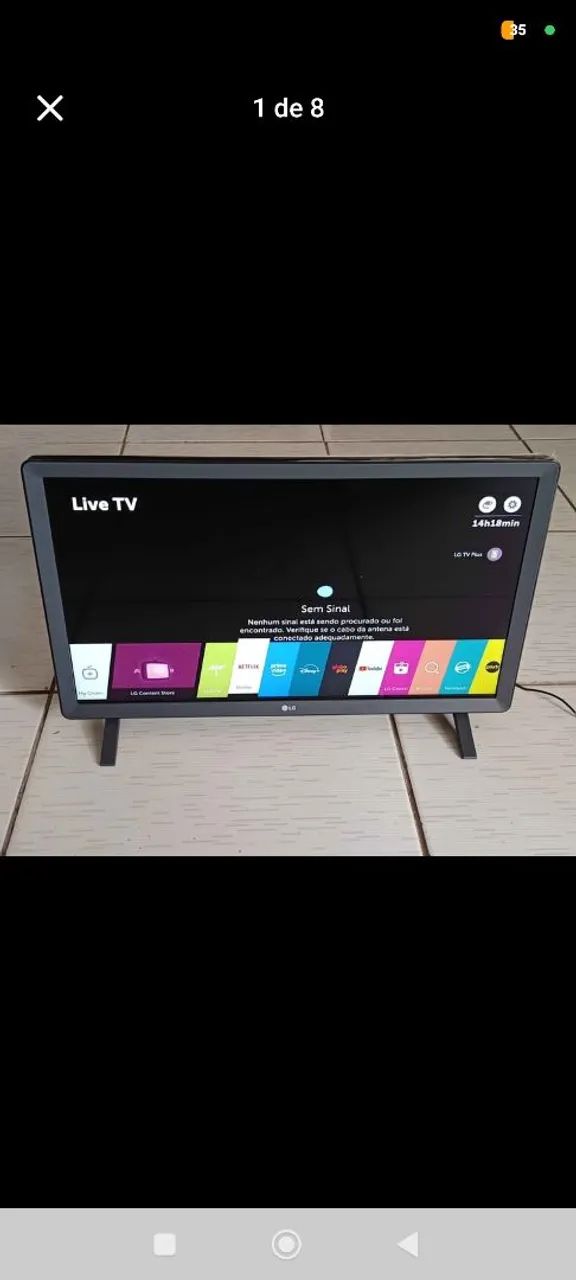 Monitor Smart TV Led 24 Polegadas Full HD · Wi-Fi - HDMI - Conversor ...