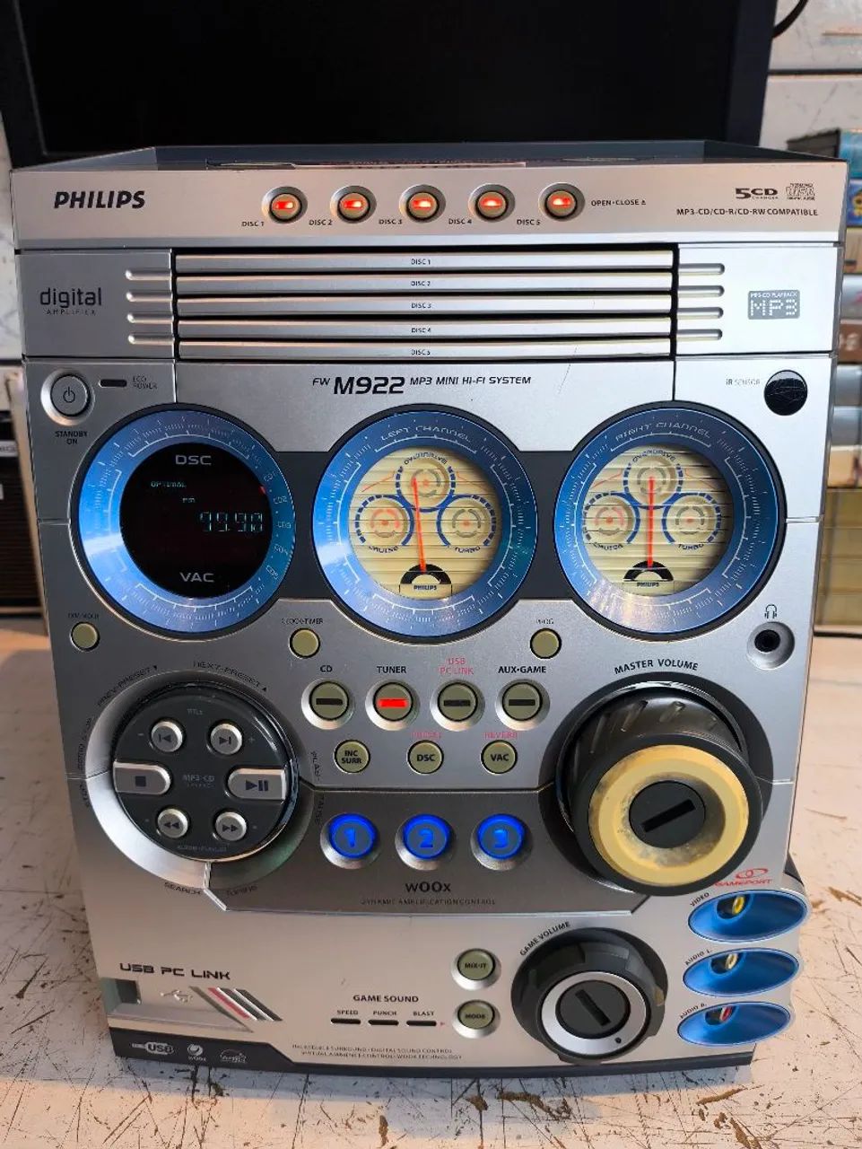 Antigo Mini System Philips FW-M922 MP3 - PARA PEÇAS OU RESTAURAÇÃO ...