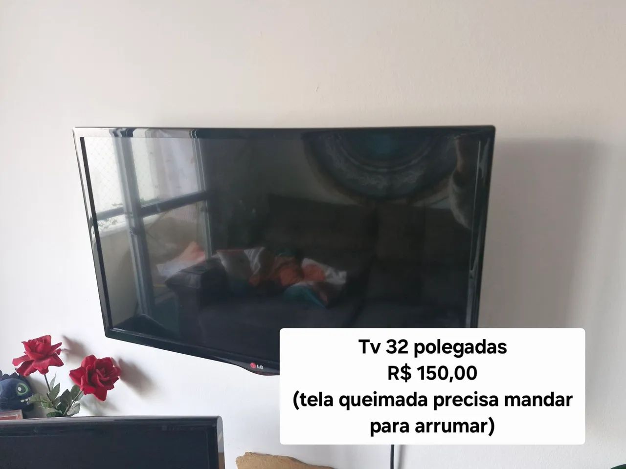 TV LG 32 polegadas com tela queimada - TVs - Continental, Osasco 1397386989 | OLX