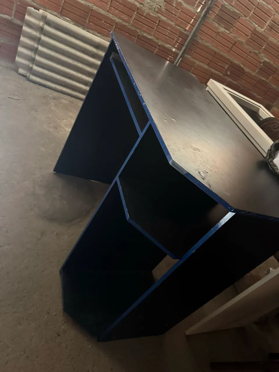 Mesa Gamer Preto e Azul com Led ou Sem - Escrivaninhas e Penteadeiras ...