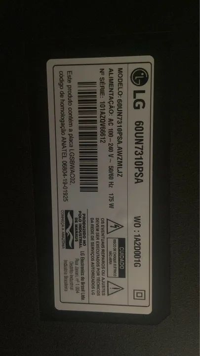 TV LG 60 polegadas 4K Smart - TVs - Santa Quitéria, Curitiba 1365263353 ...