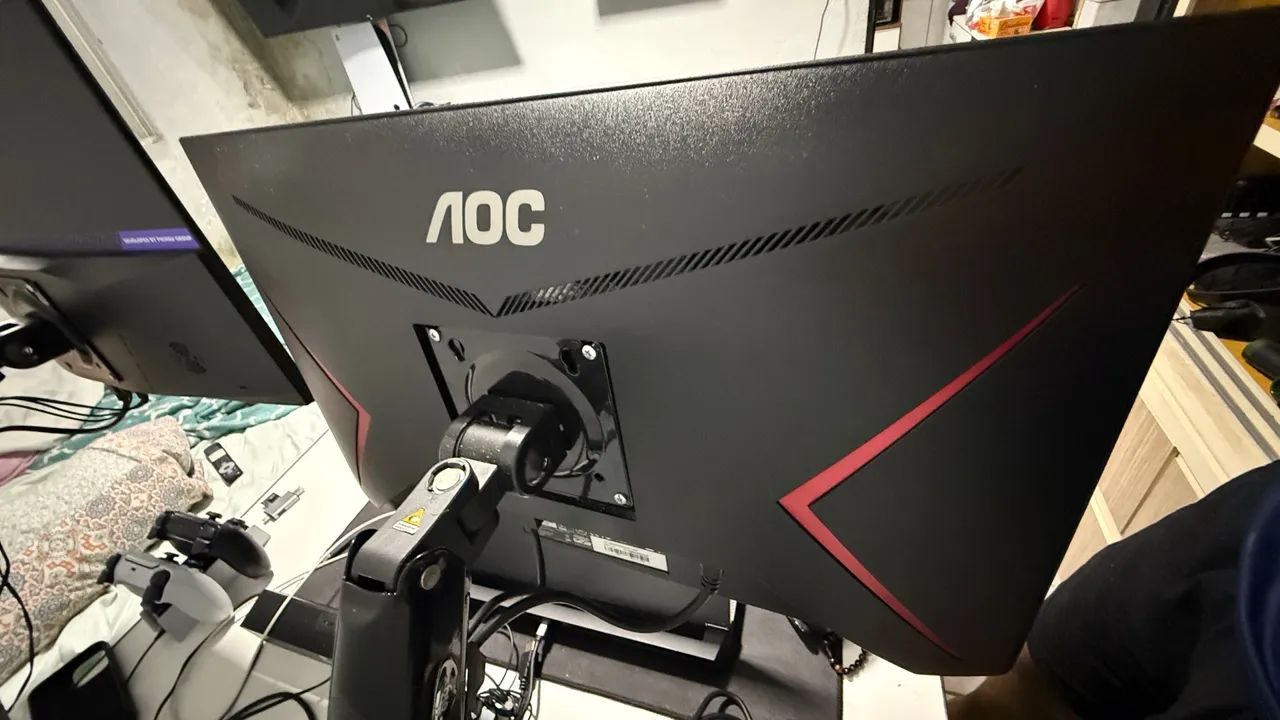 Monitor 24 polegadas AOC Gamer 100hz + Suporte articulado - Monitores ...