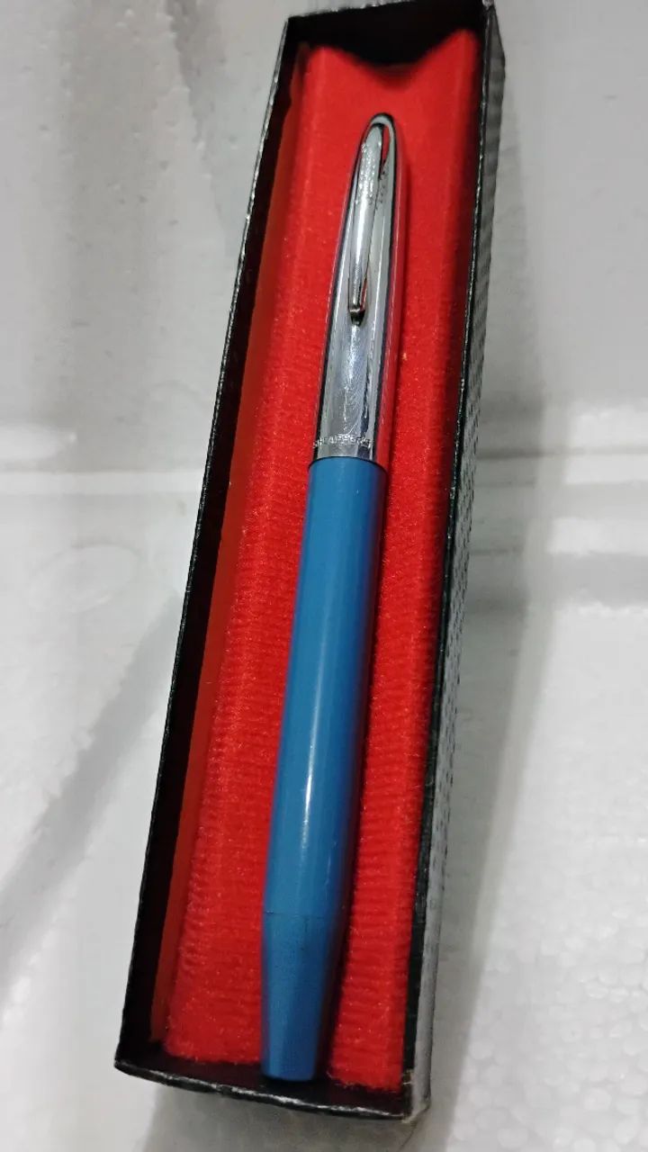 Caneta Pena Sheaffer Blue Importada. Relíquia em ótimo estado ...