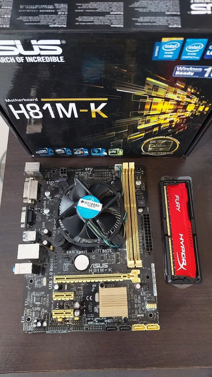 Kit Intel Core i5 4570 + 8GB 1800mhz Hyperx + ASUS H81M - Peças de ...