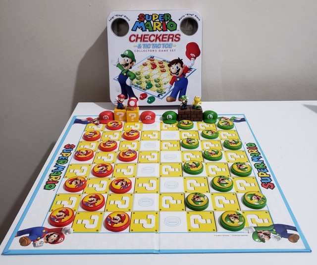 Super Mario Checkers & Tic Tac Toe Collector's Game Set - Hobbies e ...