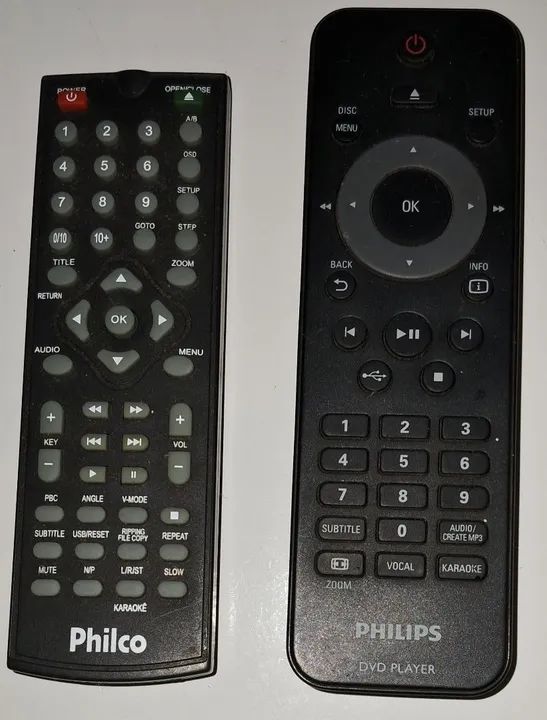 Controle remoto DVD Philips e philco - DVD, Blu-Ray e Vídeo Cassete ...